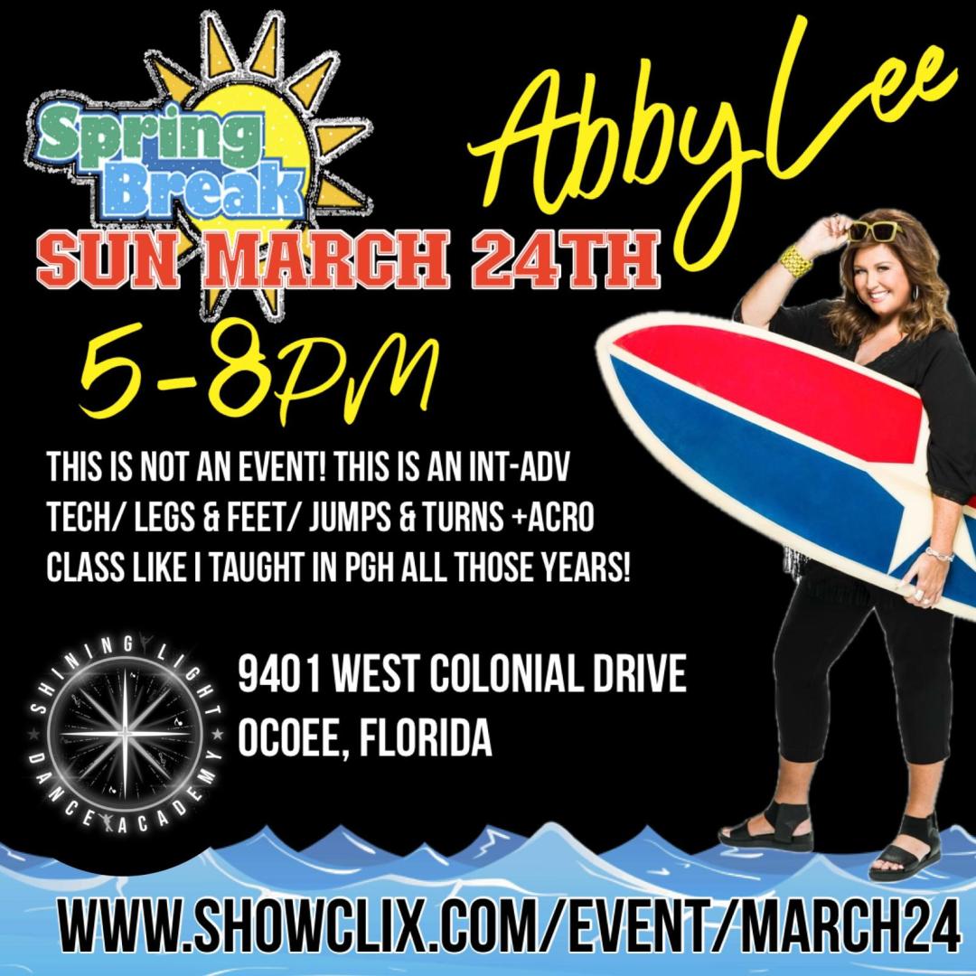 Tickets for INT/ADV Dance Class with Abby Lee in Ocoee from Abby Lee ...