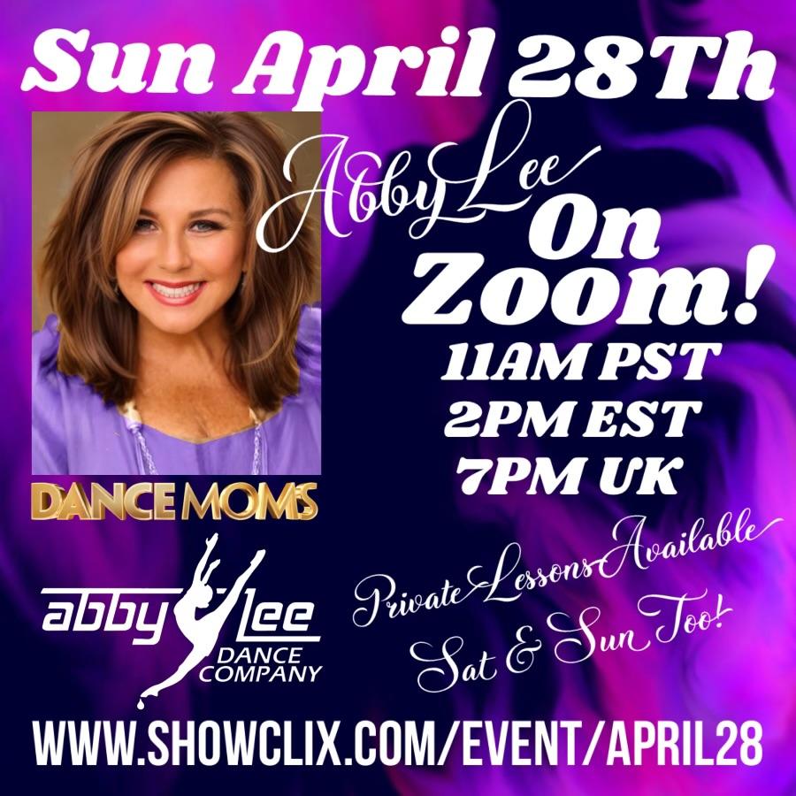 Tickets for Abby Lee on Zoom! 4/28 in LA from Abby Lee Dance Company
