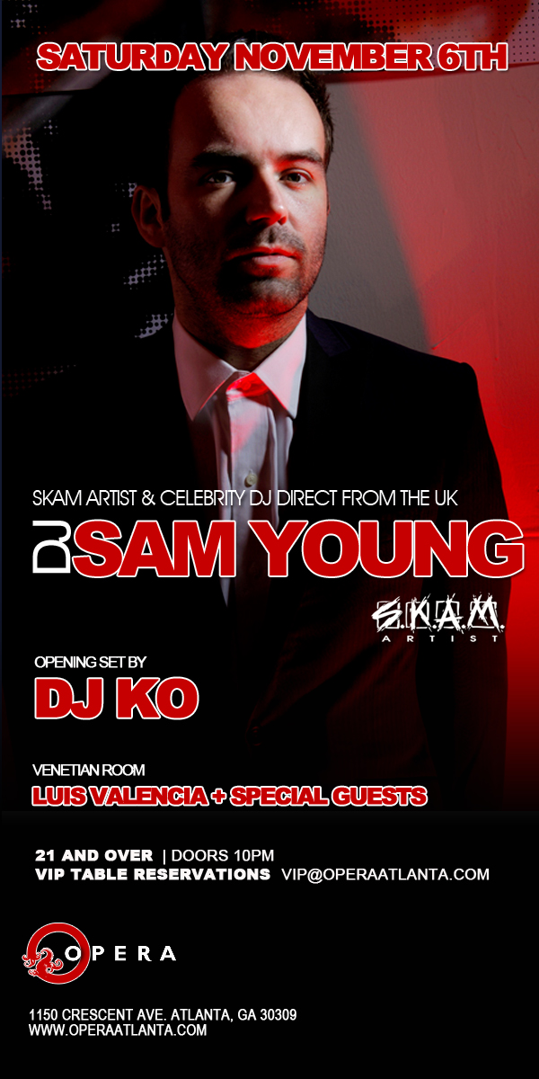 Tickets for Dj Sam Young in Atlanta from ShowClix