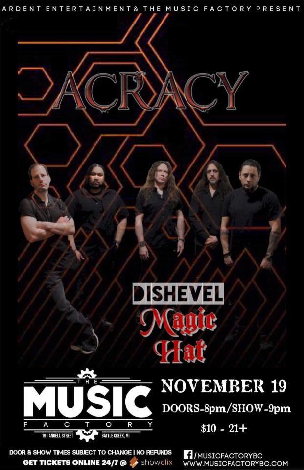 Tickets for ACRACY @ The Music Factory in Battle Creek from ShowClix