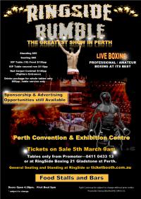 Tickets for RingSide Rumble 2019 in Perth from Ticketbooth