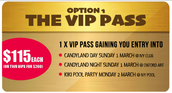 Tickets for VIP Pass 2020 (Candyland Day/ Night/ KiKi Pool) in Sydney ...