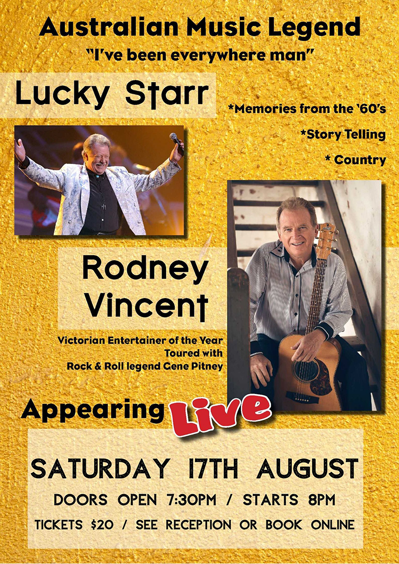 Tickets for Lucky Starr & Rodney Vincent in Yamba from Ticketbooth