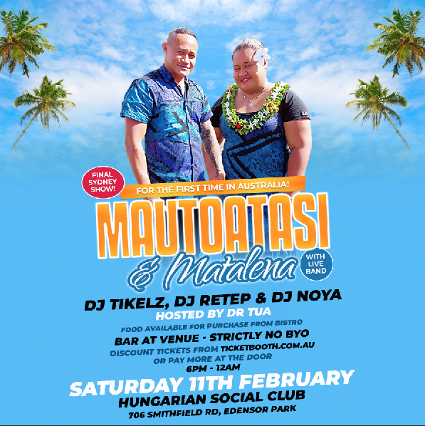 Tickets for Mautoatasi & Lena, Live in Sydney (Edensor Pk) in Edensor ...