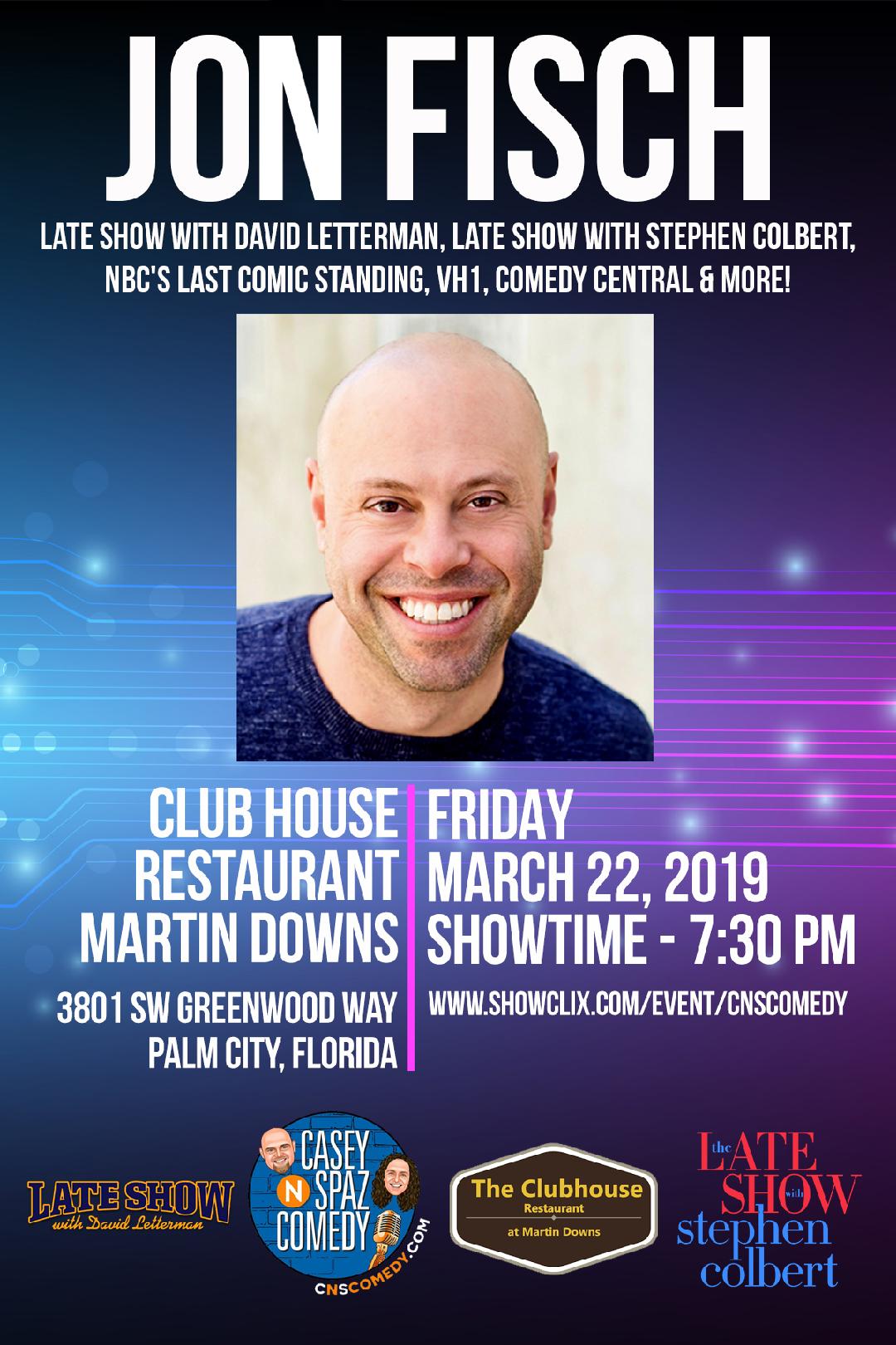 Tickets for Jon Fisch from David Letterman & Stephen Colbert! in Palm ...