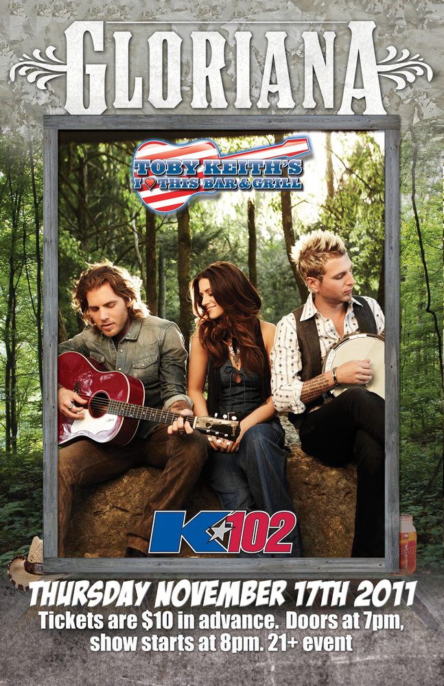 Tickets for Gloriana in St. Louis Park from Toby Keith's I Love This ...