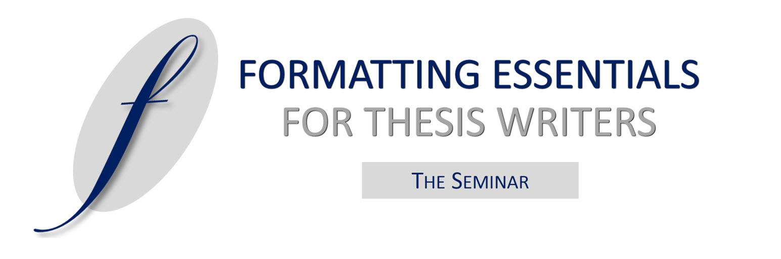 Tickets for Formatting Essentials for Thesis Writers in Bentley from ...