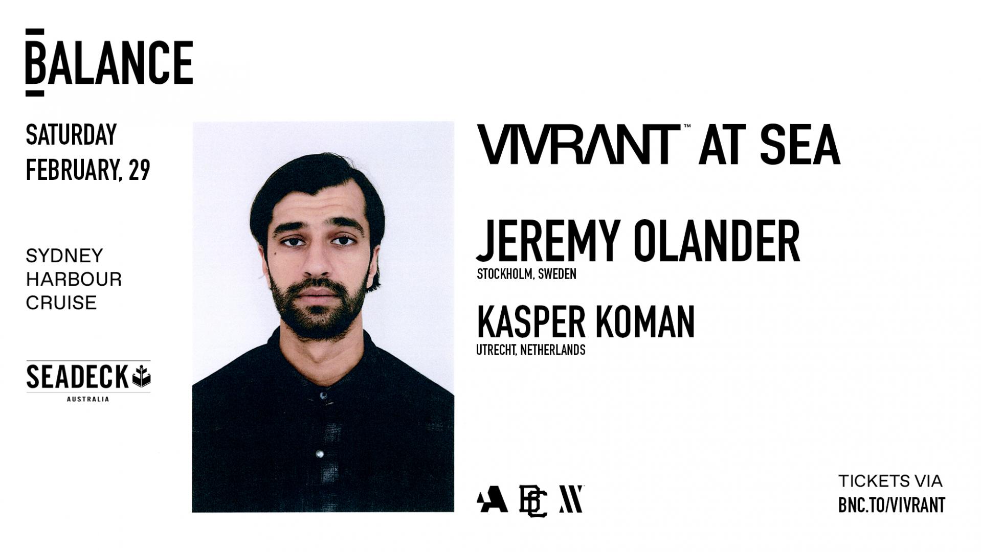 Tickets for Jeremy Olander & Kasper Koman | Vivrant at Sea in Sydney ...