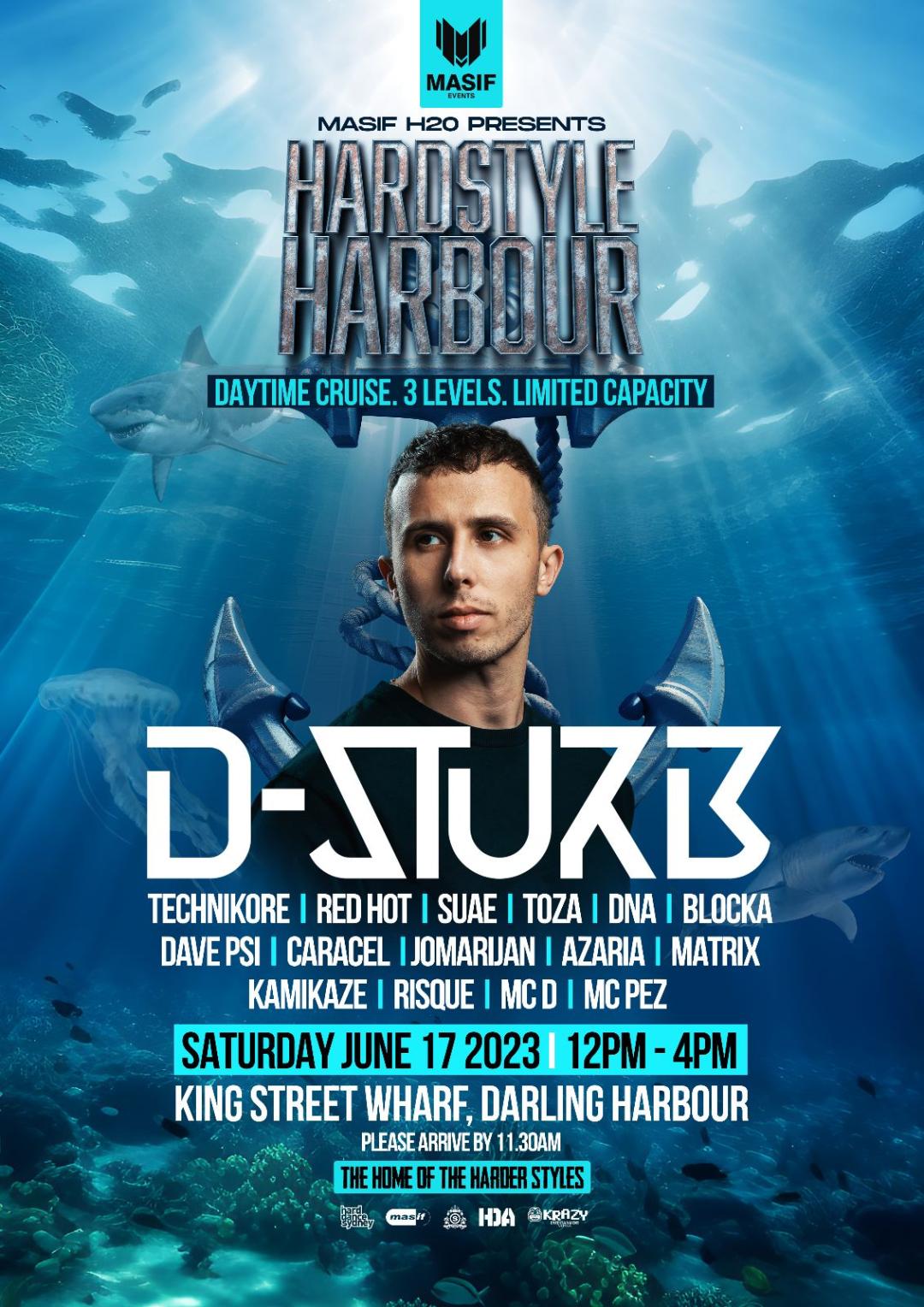 Tickets for Masif H20 presents Hardstyle Harbour ft D-Sturb in Sydney from Ticketbooth