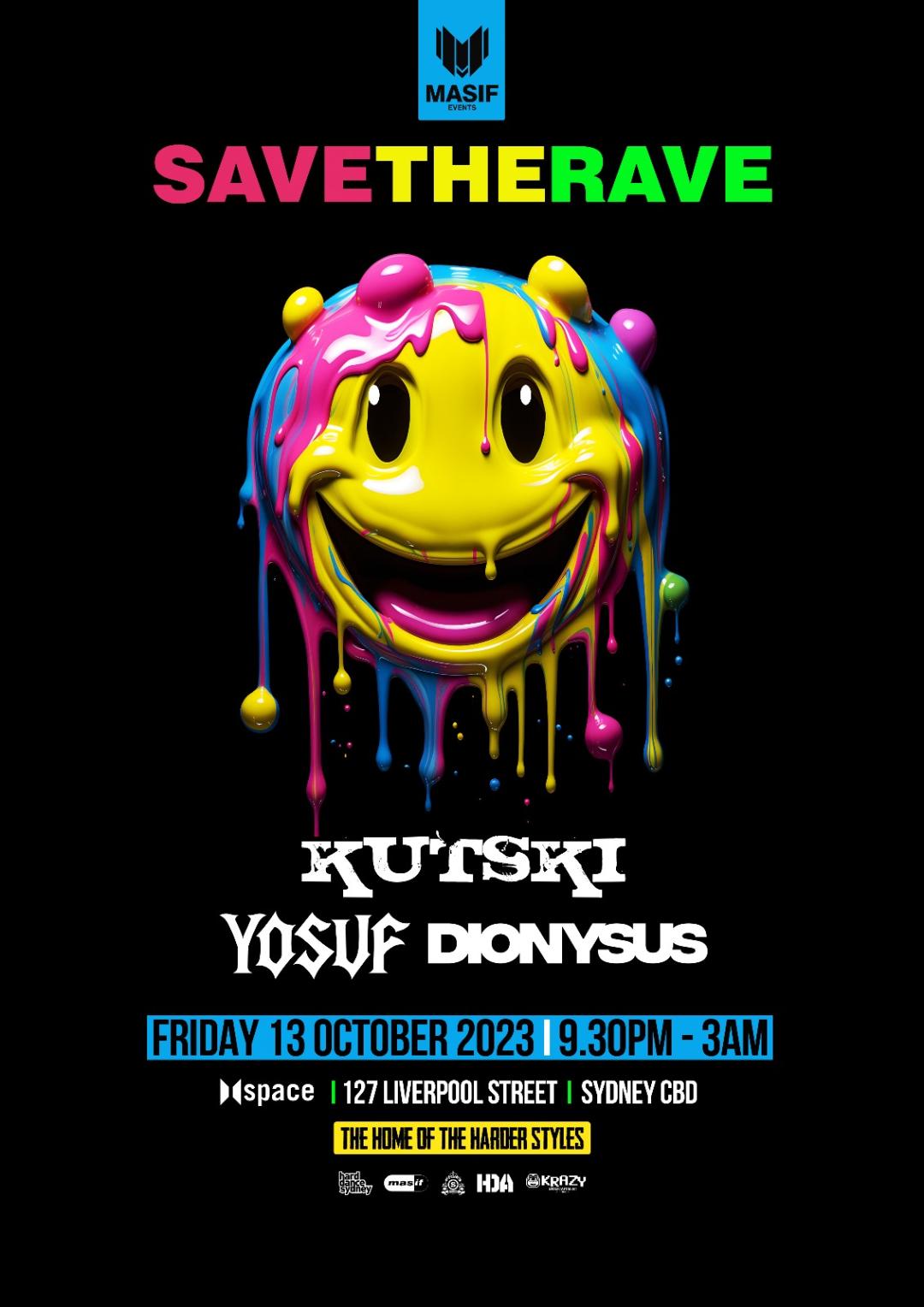 Tickets for Save the Rave ft. Kutski, Yosuf & Dionysus. in Sydney from ...