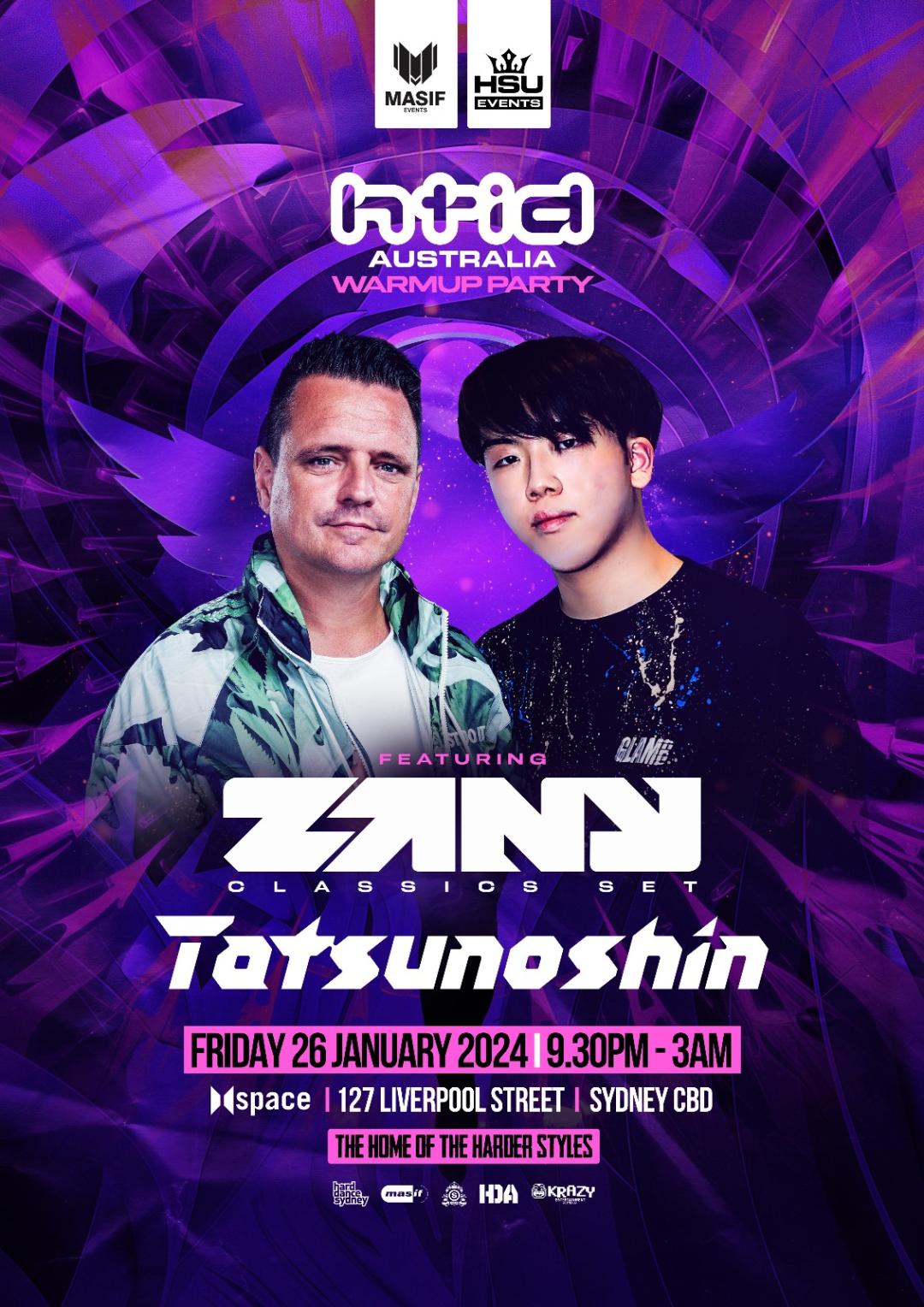 Tickets for HTID Warmup ft. Zany & Tatsunoshin in Sydney from Ticketbooth
