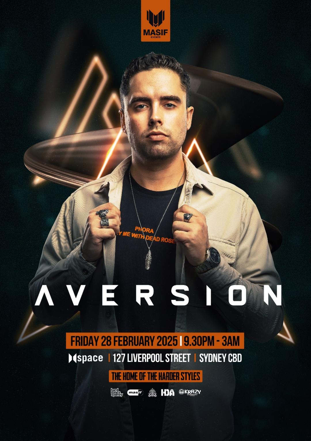 Tickets for Masif presents Aversion in Sydney from Ticketbooth