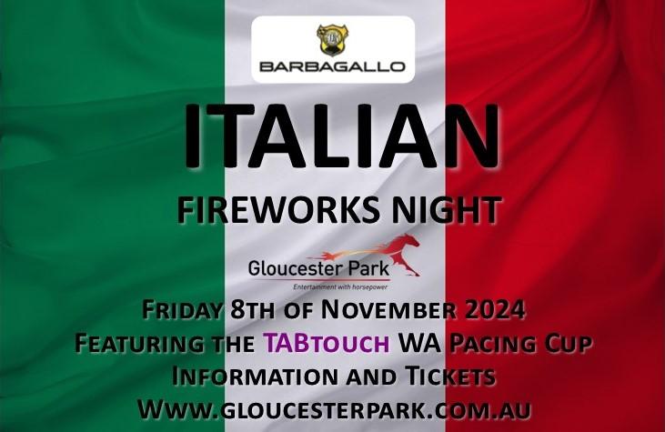 Tickets for WA Pacing Cup and Italian Fireworks Night in East Perth ...