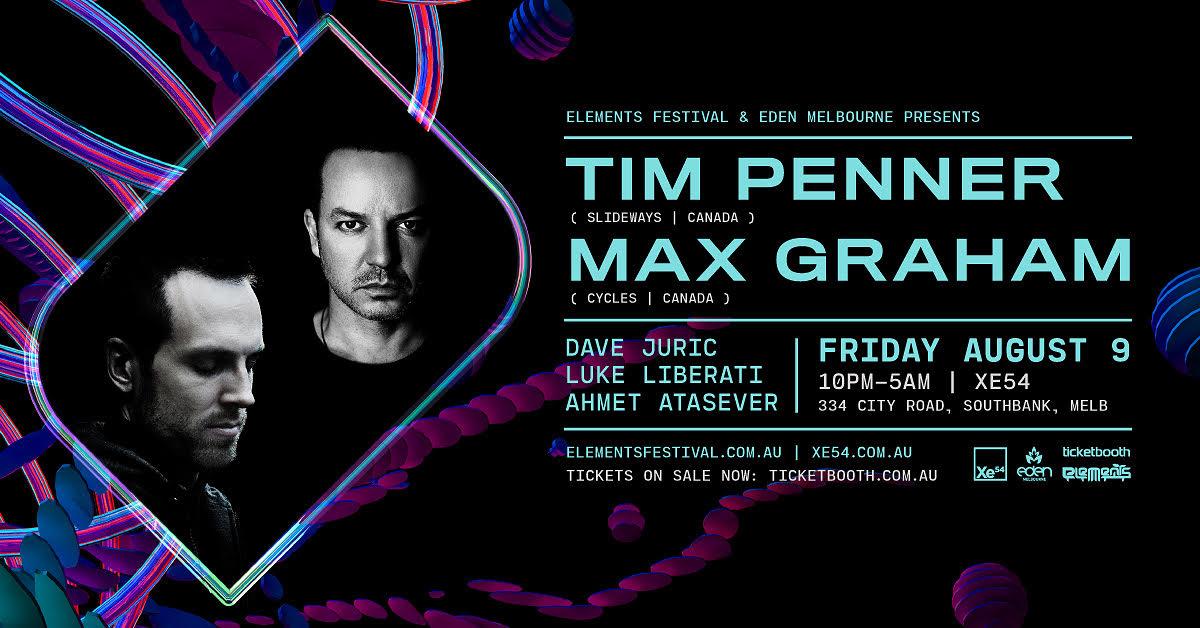 Tickets for Tim Penner & Max Graham Melbourne in Southbank from Ticketbooth