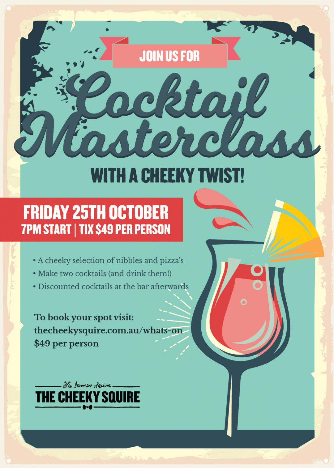Tickets for October Cocktail Masterclass in Frankston from Ticketbooth