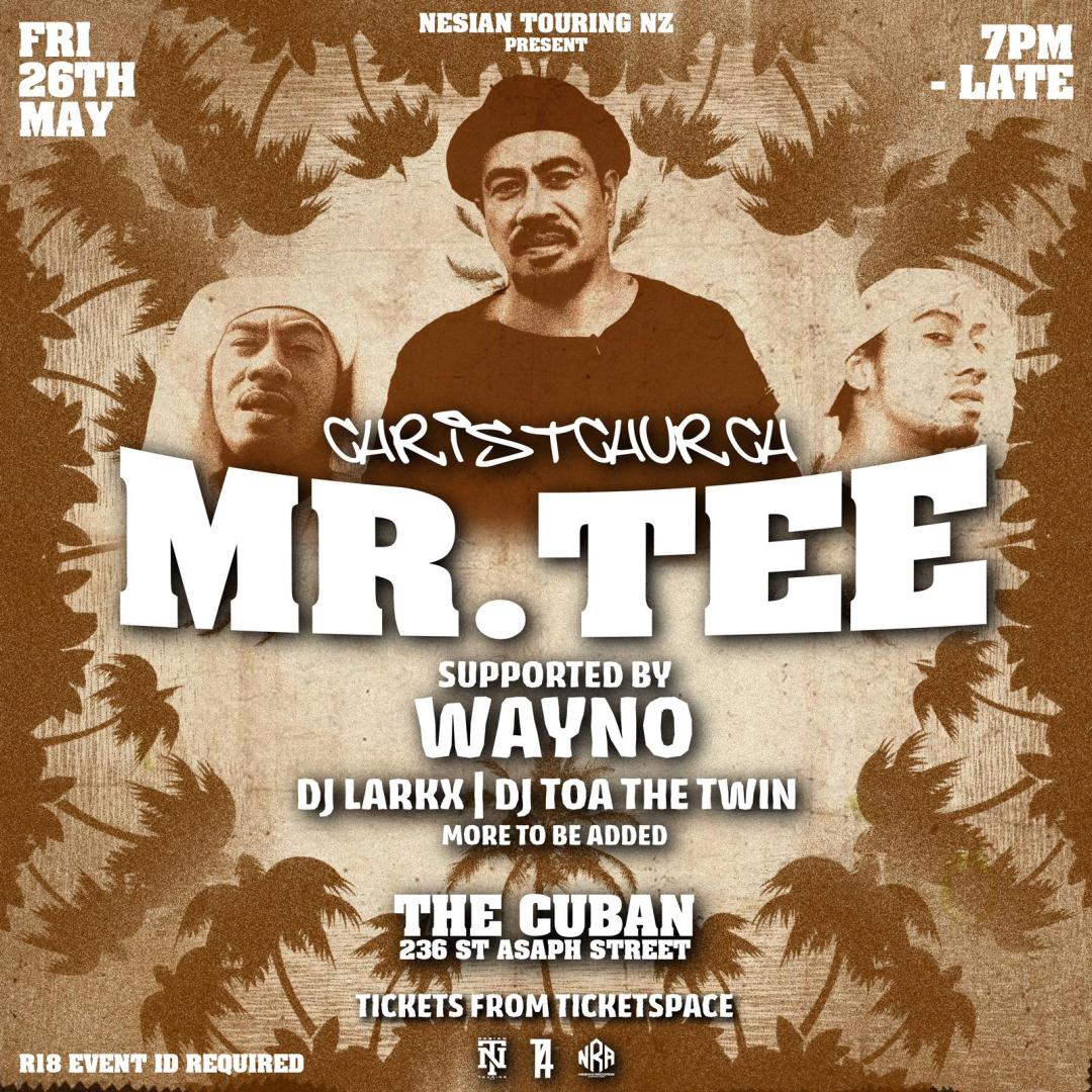 Tickets for Mr Tee Tour 2023 - Christchurch in Christchurch from ...