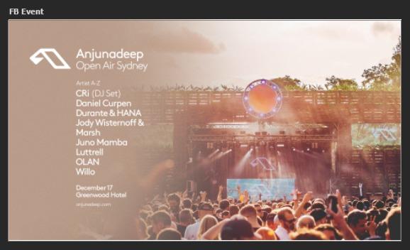 Tickets for Anjunadeep Open Air Sydney in North Sydney from Ticketbooth