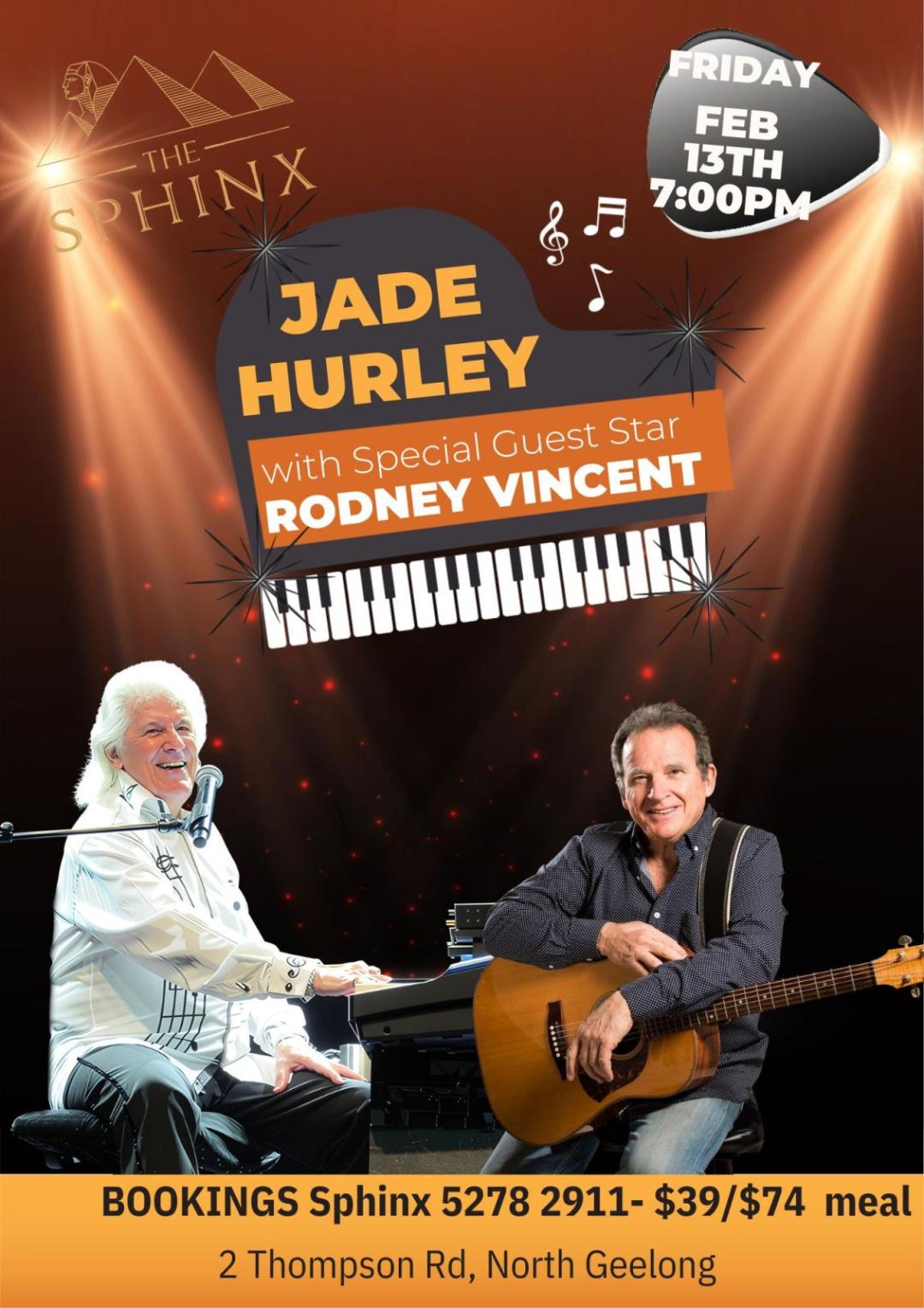 Tickets for Jade Hurley & Rodney Vincent in North Geelong from Ticketbooth