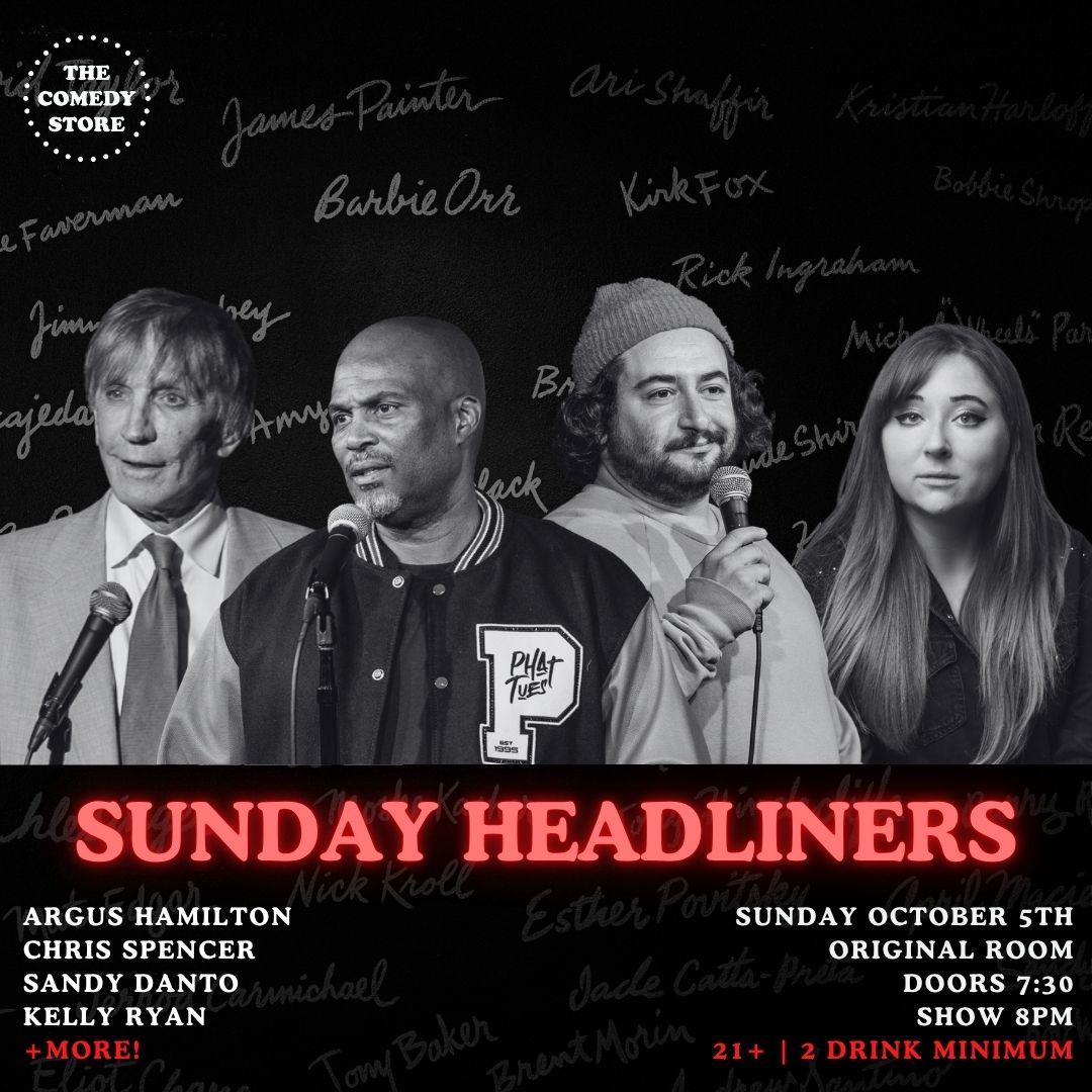 Tickets for Sunday Headliners - Argus Hamilton, Chris Spencer, Sandy ...