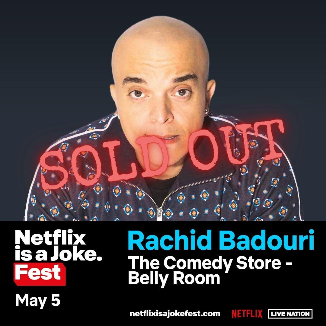 Tickets for *SOLD OUT* Rachid Badouri: Netflix is a Joke Festival in ...