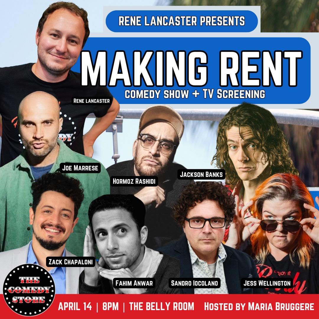 Tickets for MAKING RENT: Comedy Show & TV Pilot Screening - Rene ...