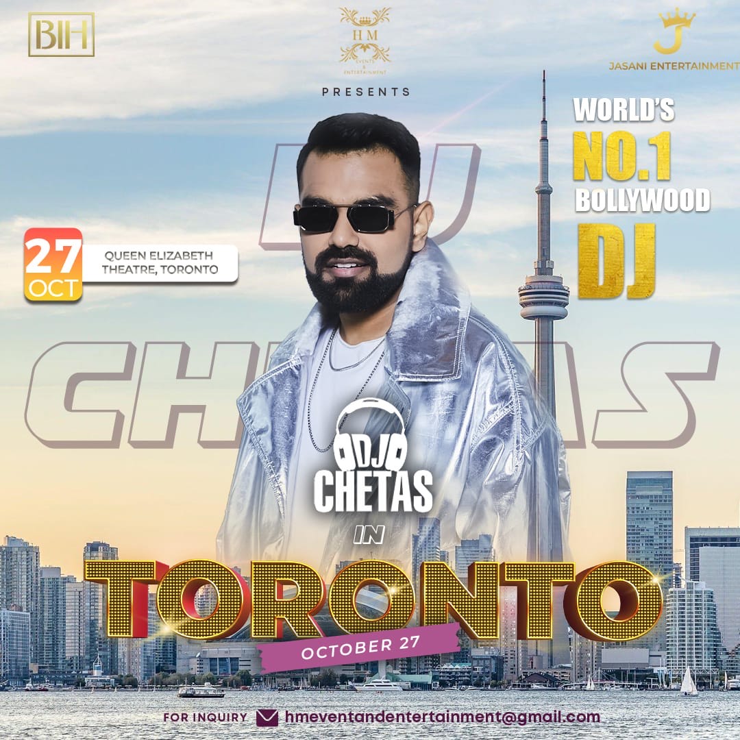 DJ chetas - Bollywood concert | Toronto 2023 | Official - Buy Tickets