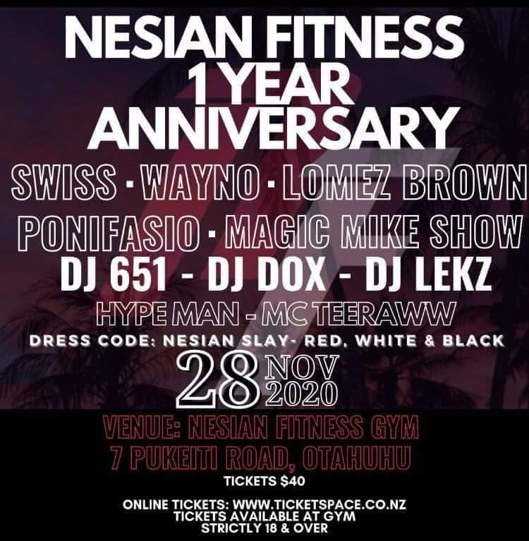 Tickets for Nesian Fitness - One Year Anniversary Party in Otahuhu from ...