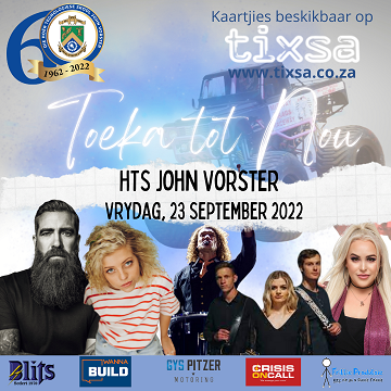 Tickets for Toeka tot Nou (HTS John Vorster) in Pretoria from Tixsa