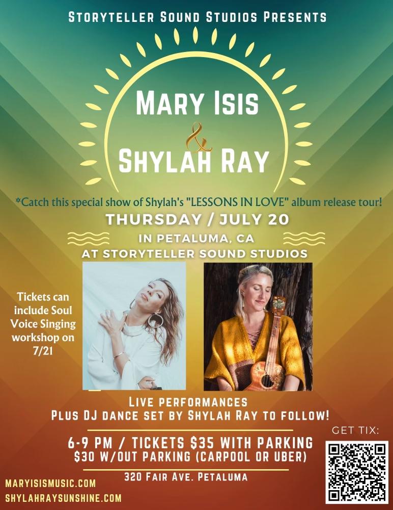 Tickets for Shylah Ray & Mary Isis @ Storyteller Sound in Petaluma from ...