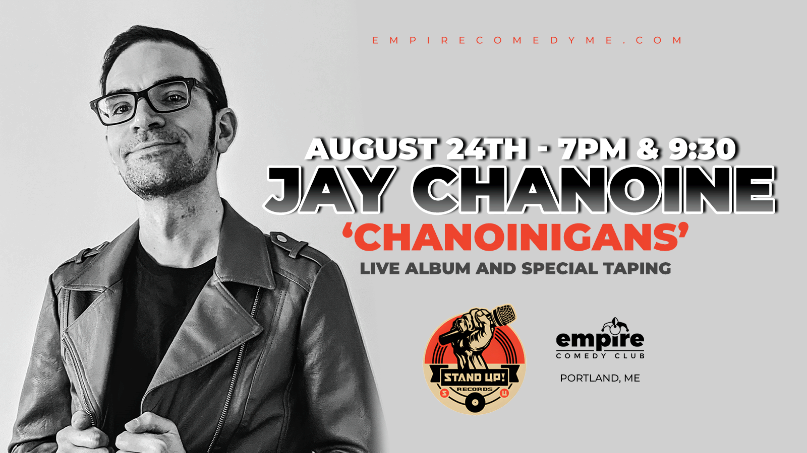 Tickets for Jay Chanoine: CHANOINIGANS Album & Special Taping in ...