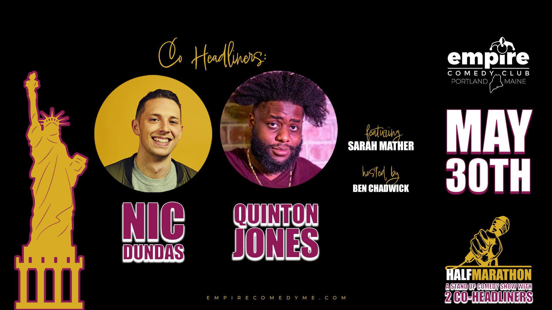 Tickets for HALFMARATHON at Empire Comedy Club in Portland from ShowClix