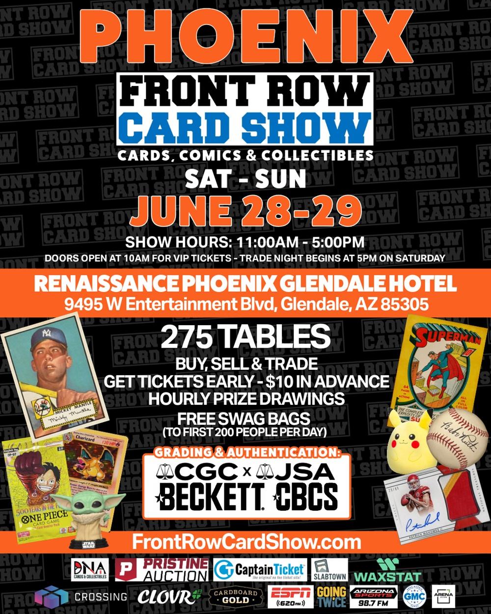 Tickets for Front Row Card Show Phoenix 2025 June 28-29 in Glendale ...