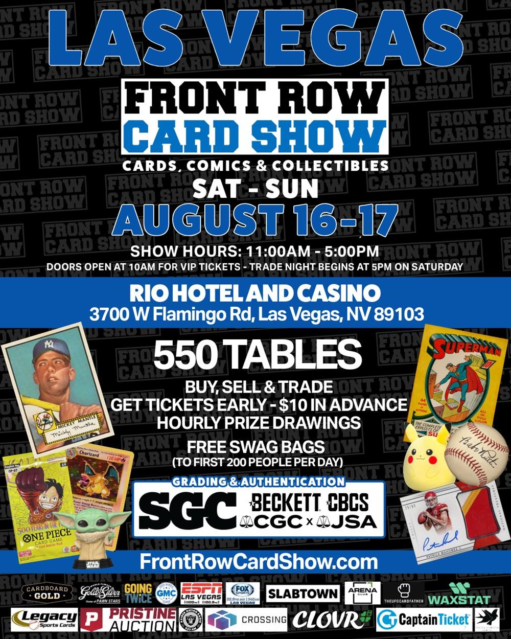 Tickets for Front Row Card Show Las Vegas 2025 August 16-17 in Las ...