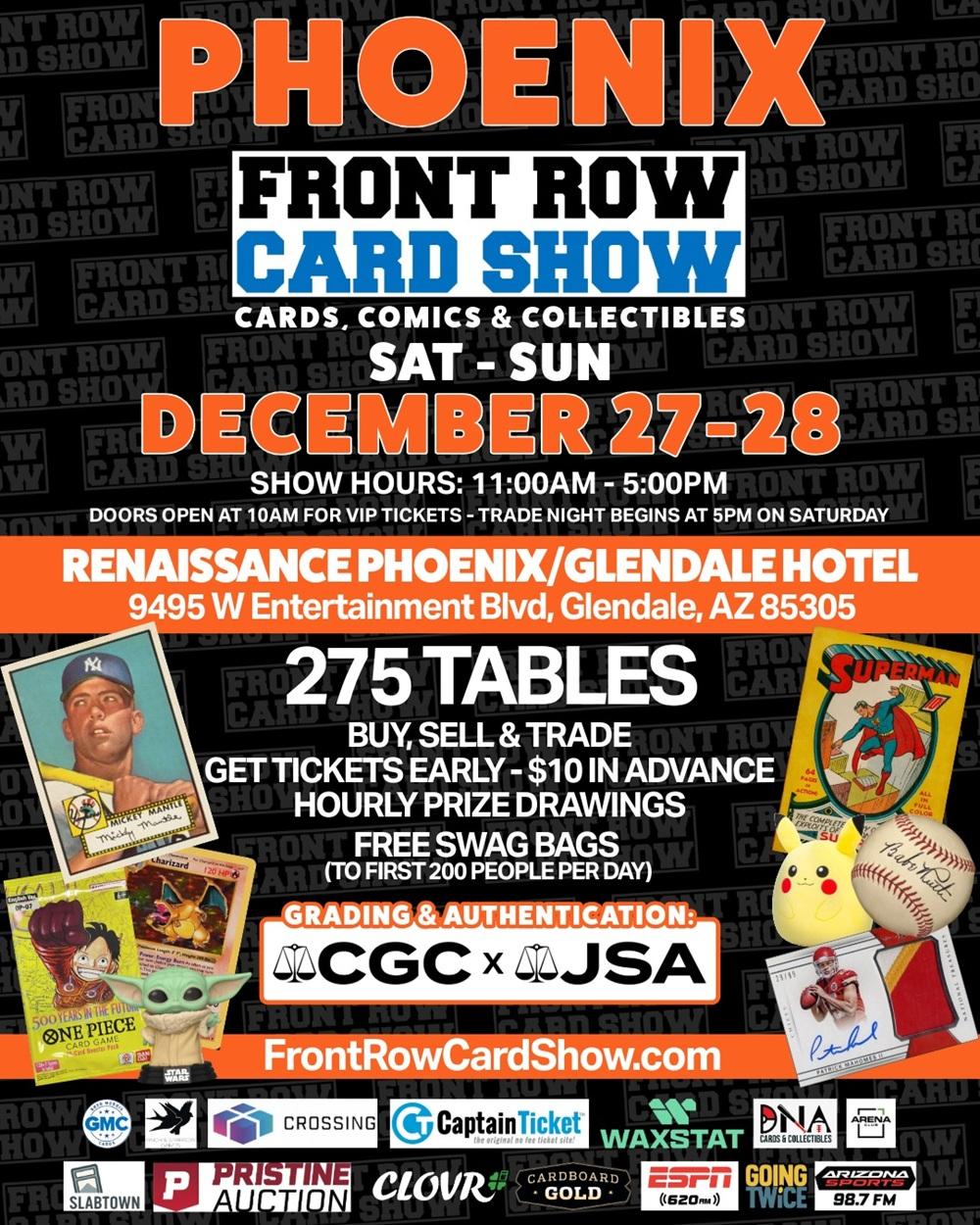 Tickets for Front Row Card Show Phoenix 2025 Dec 27-28 in Glendale from ...