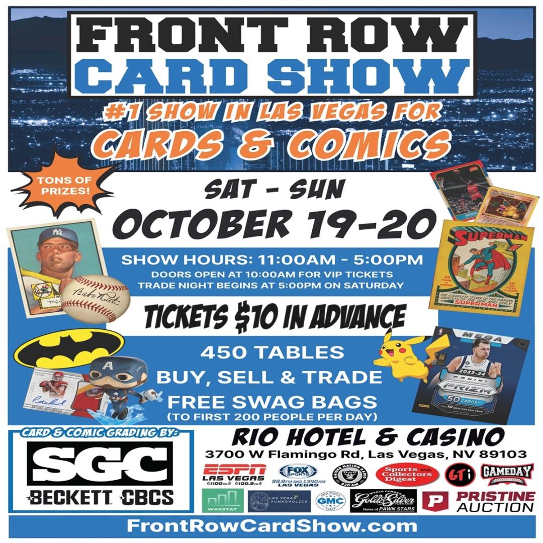Tickets for Front Row Card Show Las Vegas 2024 Oct 19-20 in Las Vegas ...