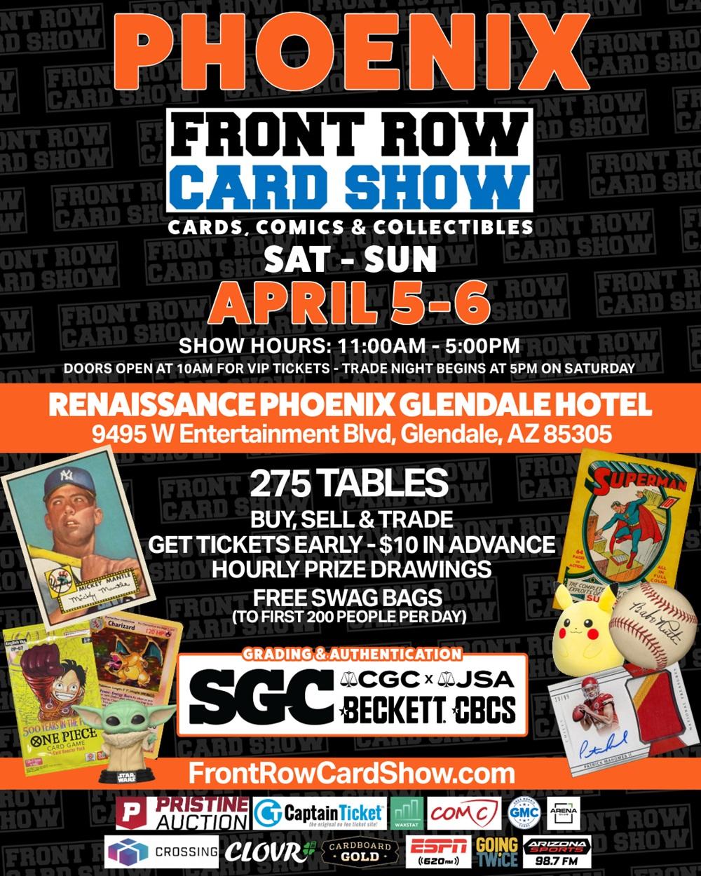 Tickets for Front Row Card Show Phoenix 2025 Apr 5-6 in Glendale from ...