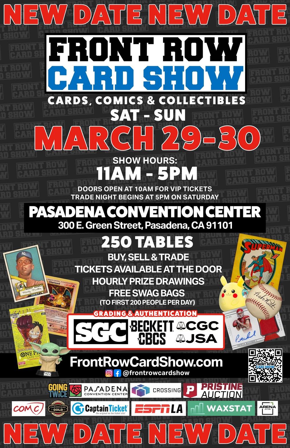 Tickets for Front Row Card Show Pasadena 2025 Mar 29-30 in Pasadena ...