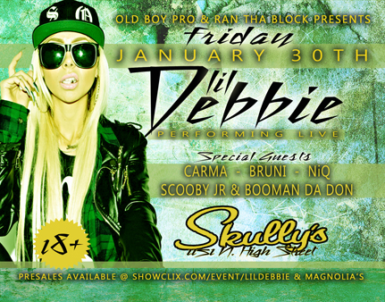 Tickets for Lil Debbie @ Skully's Fri Jan 30th in Columbus from ShowClix