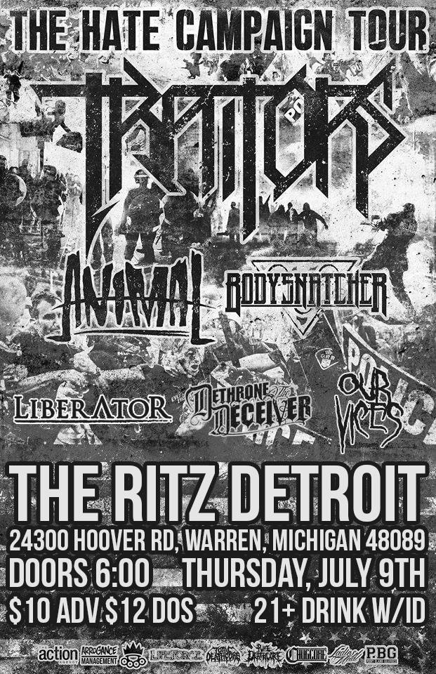 Tickets for Traitors at The Ritz Detroit 7/9 in Warren from ShowClix