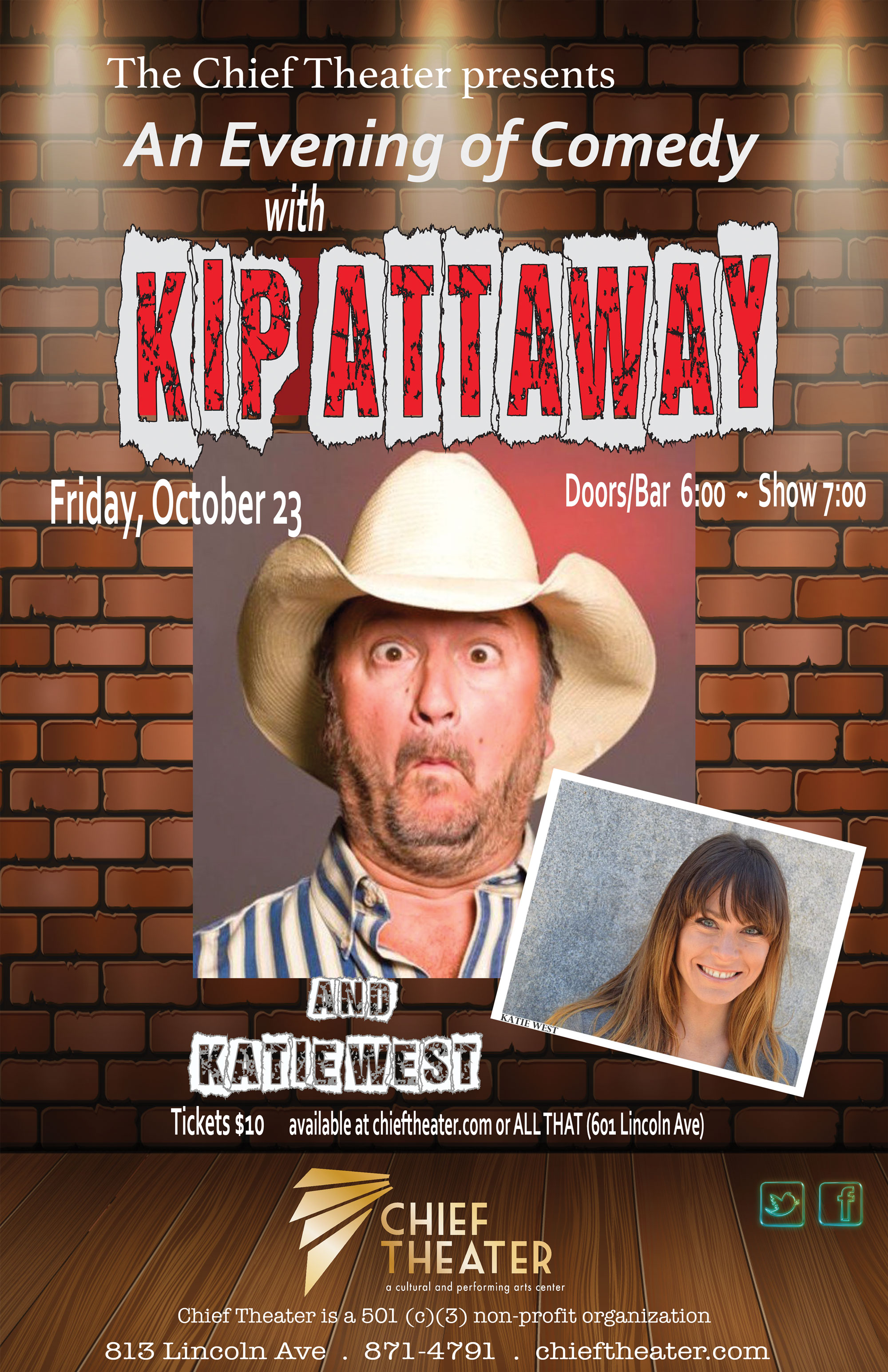 Tickets for Evening of Comedy with Kip Attaway and Katie West in ...