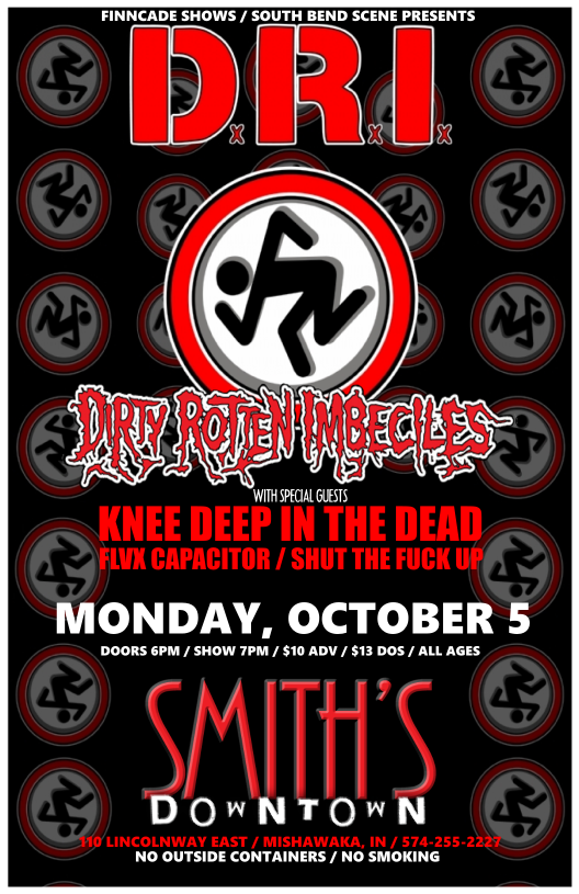 Tickets for DIRTY ROTTEN IMBECILES (D.R.I.) in MISHAWAKA in Mishawaka ...