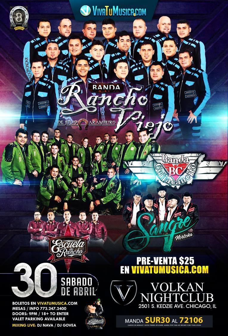 Tickets for RANCHO VIEJO & BANDA CULIANCANCITO in CHICAGO from ShowClix