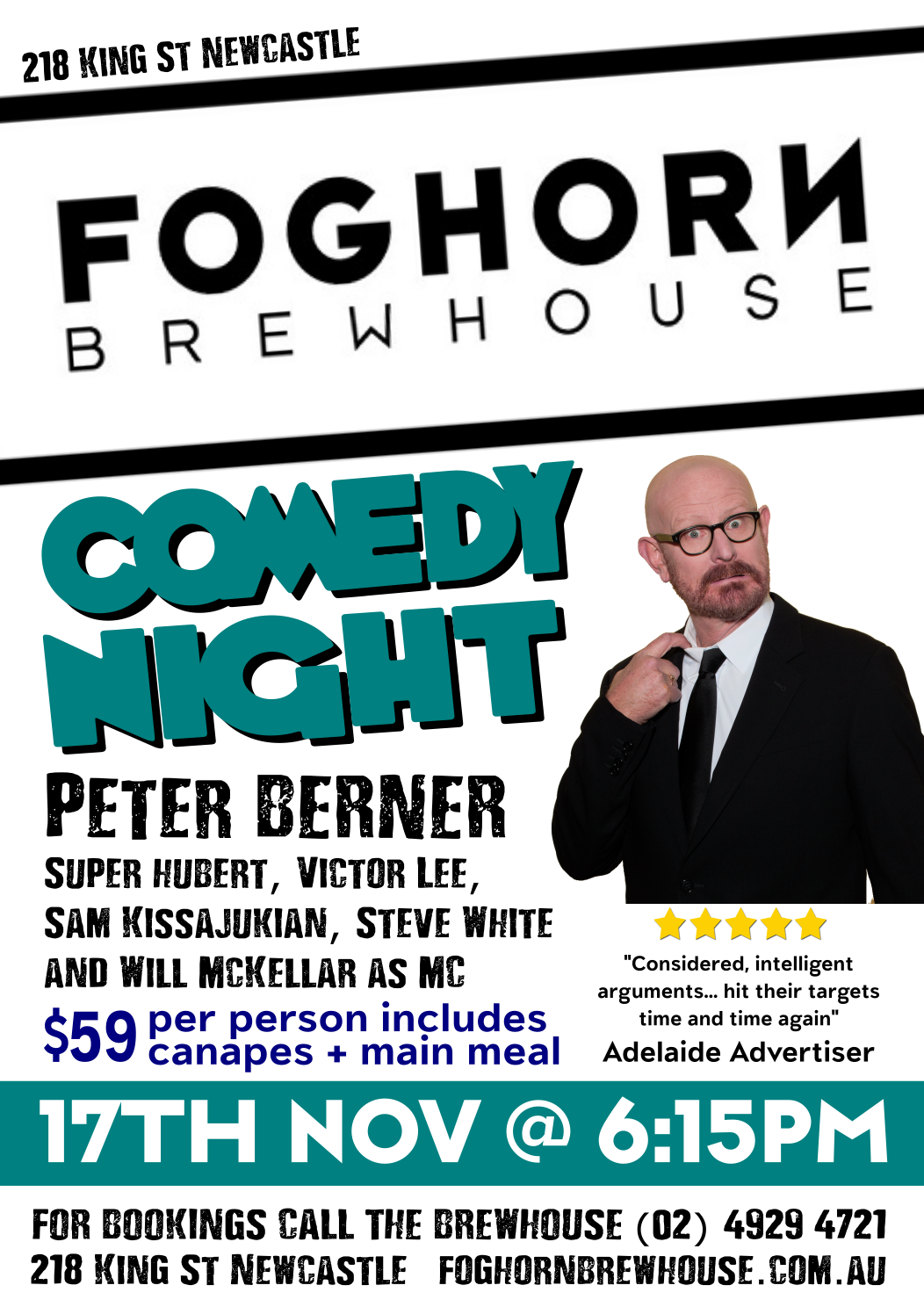 Tickets for Comedy Night ft Peter Berner in Newcastle from Ticketbooth