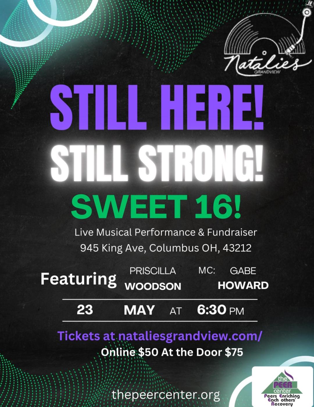 The PEER Center Sweet 16 with Priscilla Woodson in Columbus - Checkout