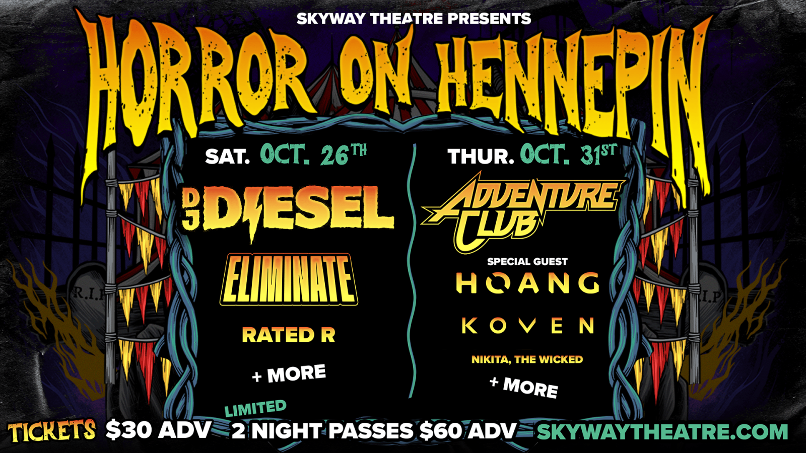 Tickets for LIMITED HALLOWEEN 2-NIGHT PASS 2024 in Minneapolis from ...