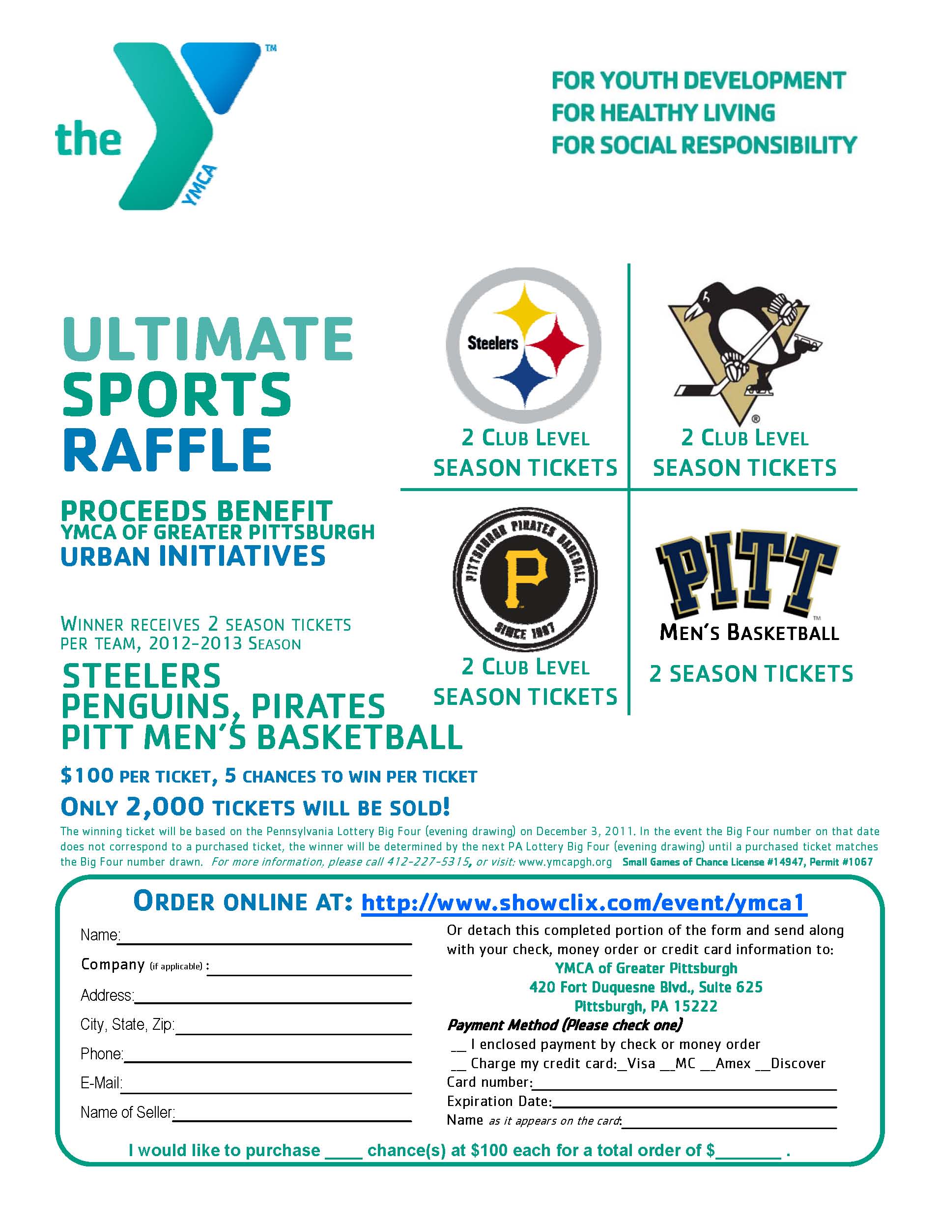 Tickets for YMCA Ultimate Sports Raffle in Pittsburgh from ShowClix
