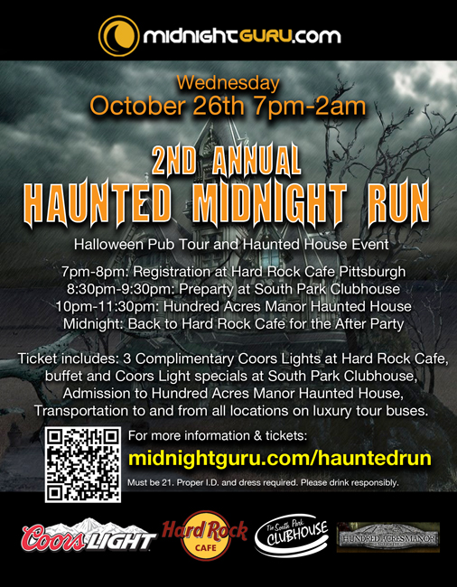 Tickets for 2nd Annual Haunted Midnight Run in Pittsburgh from ShowClix