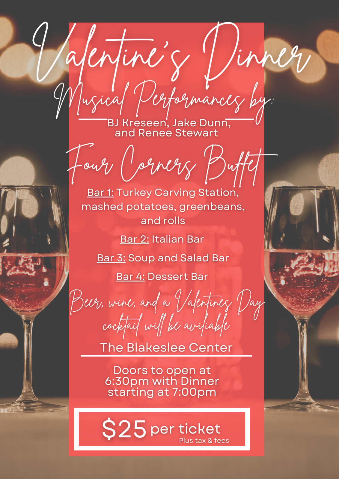 Tickets for Valentines Dinner & Performance in Middleport from ShowClix