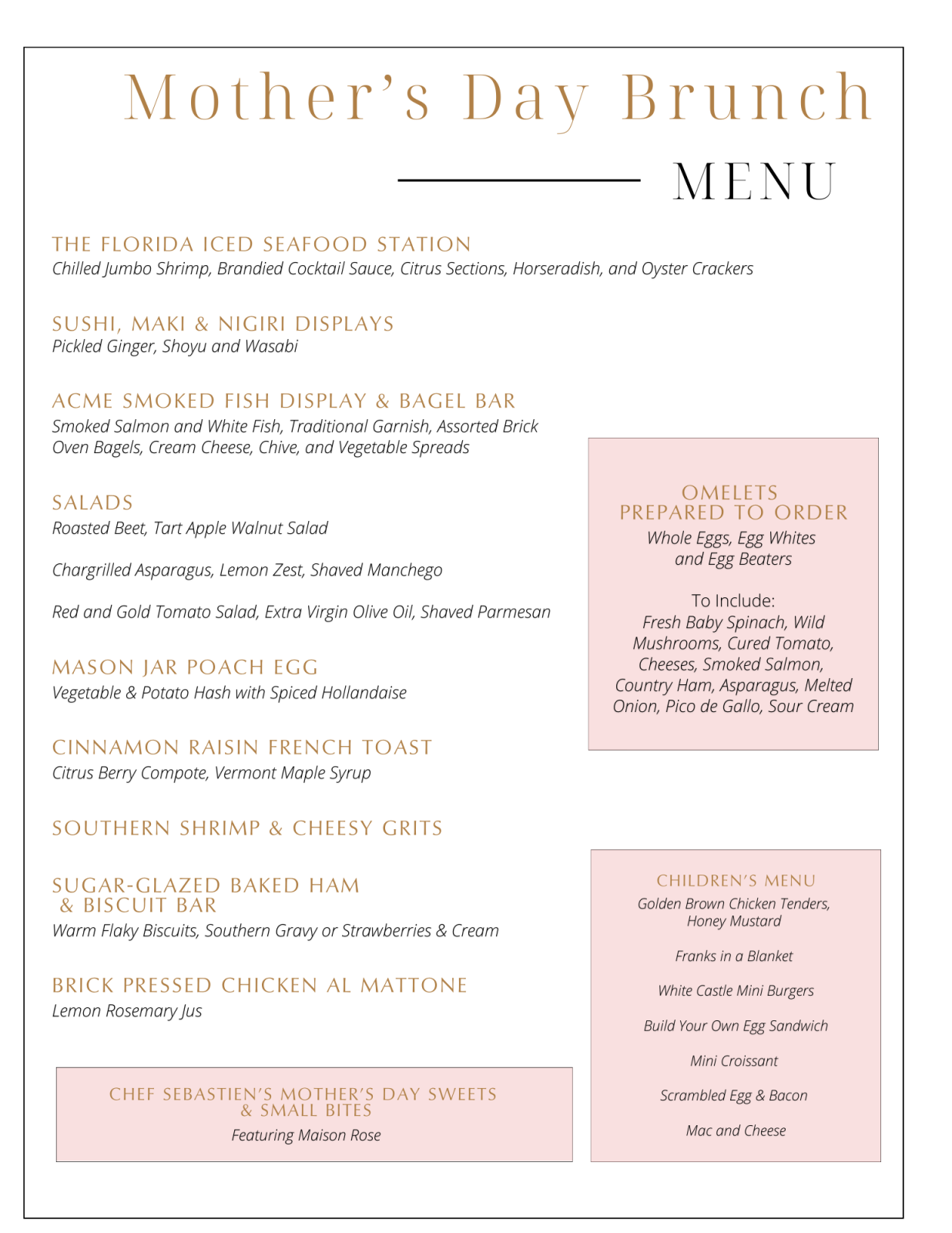 Tickets for Mother's Day Brunch 12:00 pm Seating | Members in Boca ...