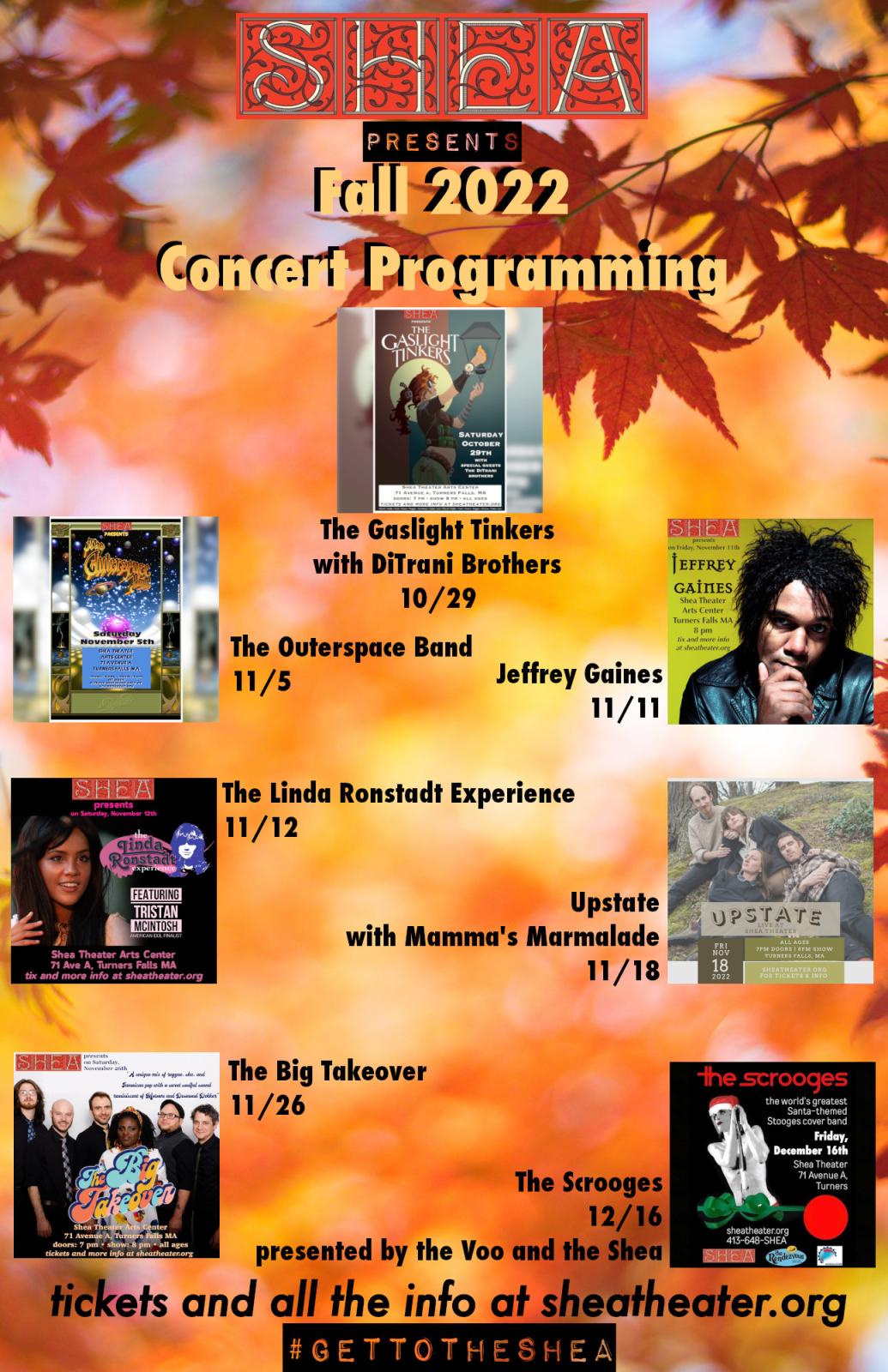 Tickets for Shea Presents Fall 2022 Season Pass in Turners Falls from ...